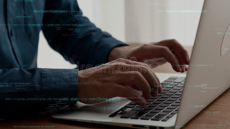 Computer Programmer Uses Capable Laptop Computer To Develop Programming ... Computer Programmer Uses Capable Laptop Computer To Develop Programming ...