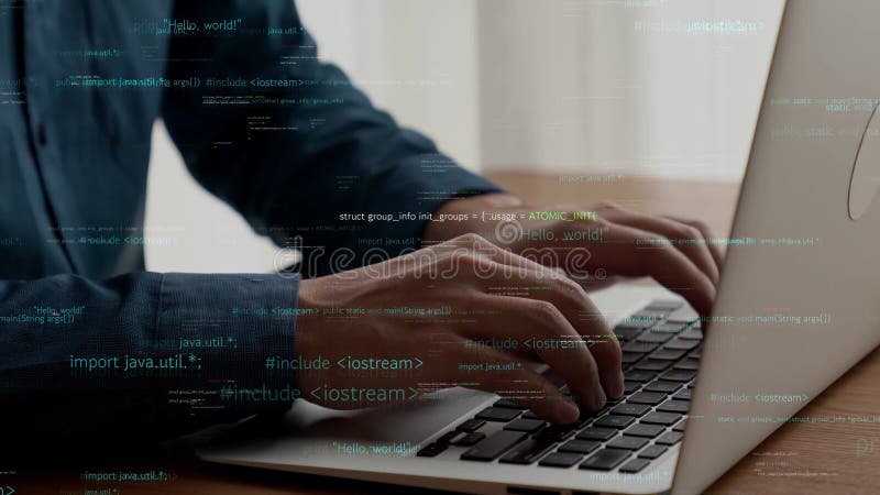 Computer Programmer Uses Capable Laptop Computer To Develop Programming Code Stock Video - Video ...