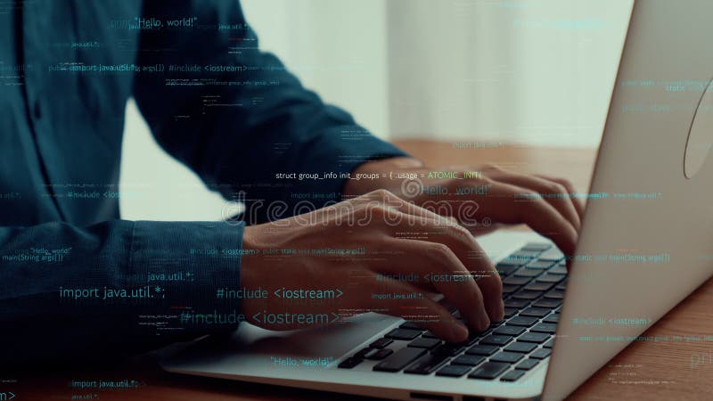 Computer Programmer Uses Capable Laptop Computer To Develop Programming Code Stock Video - Video ...