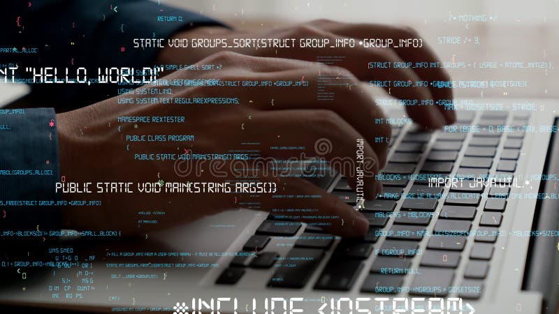 Computer Programmer Uses Capable Laptop Computer To Develop Programming Code Stock Video - Video ...