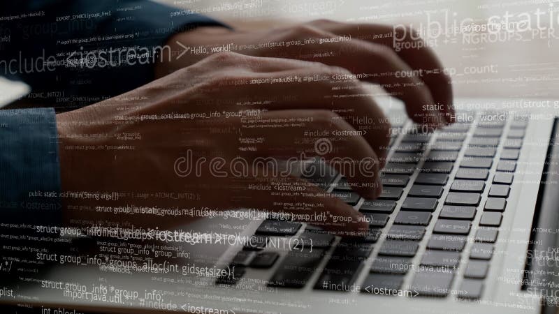 Computer Programmer Uses Capable Laptop Computer To Develop Programming Code Stock Video - Video ...