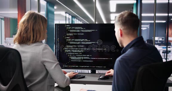 Computer Programmer Using Development Software Stock Image - Image of ...