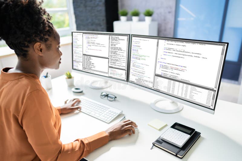 Computer Programmer Sleeping in the Office Stock Image - Image of ...