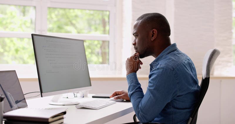 Computer Programmer Writing Program Code on Computer Stock Photo ... Computer Programmer Writing Program Code on Computer Stock Photo ...