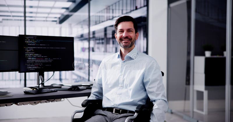 Computer Programmer Writing Program Code On Computer Stock Image