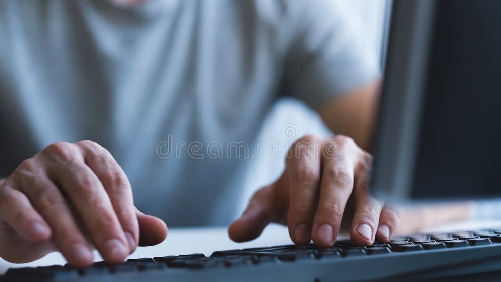 Computer Programming Coder Keyboard Typing Stock Image - Image of information, network: 150308169