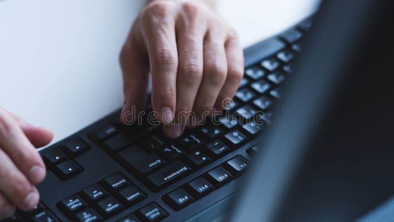 Computer Programming Coder Keyboard Typing Stock Image - Image of ...