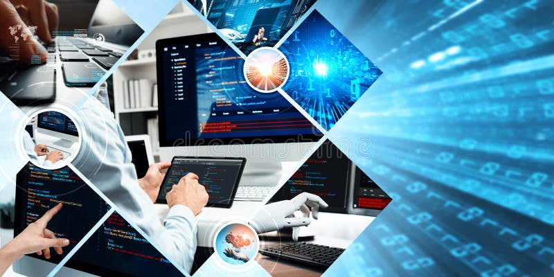 Computer Programming Coding And Ai Artificial Intelligence Nlp Data Development Stock Image