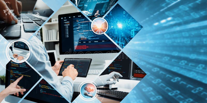 Computer Programming Coding And Ai Artificial Intelligence Nlp Data Development Stock Image