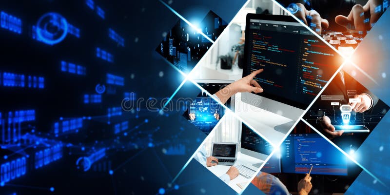 Computer Programming Coding And Ai Artificial Intelligence Nlp Data Development Stock Image