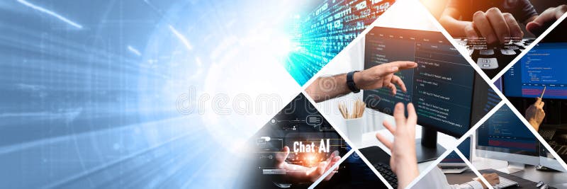 Computer Programming, Coding and AI Artificial Intelligence NLP Data Development Stock Photo ...
