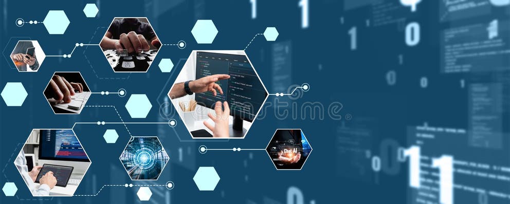 Computer Programming, Coding and AI Artificial Intelligence NLP Data Development Stock Photo ...