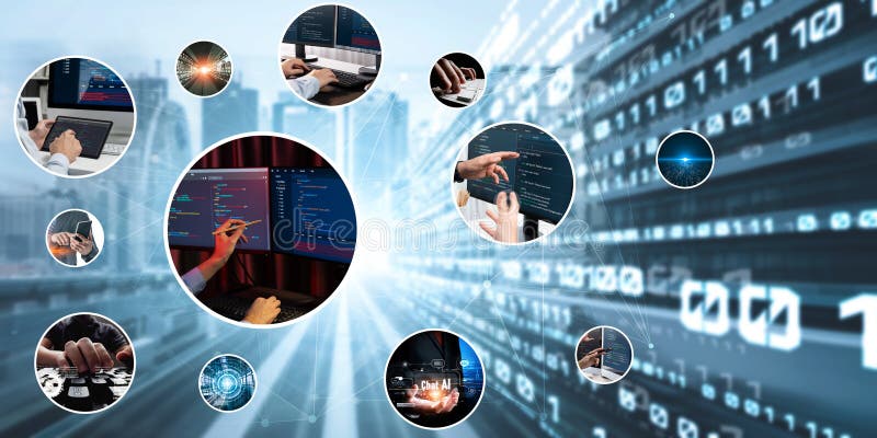 Computer Programming, Coding and AI Artificial Intelligence NLP Data Development Stock Photo ...