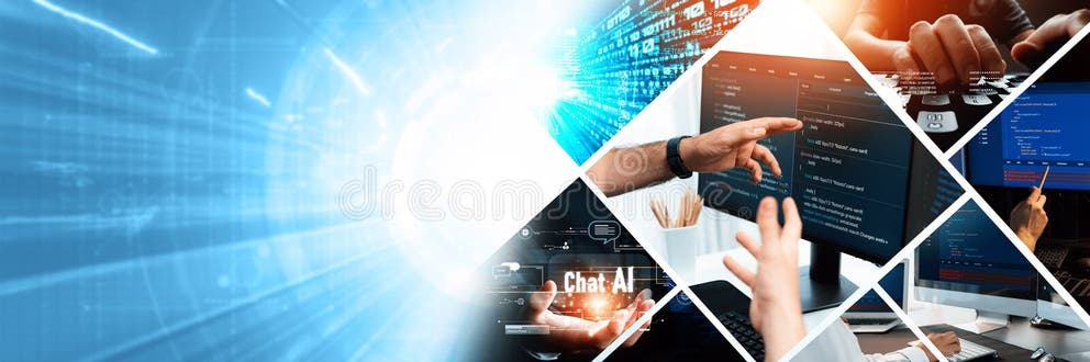 Computer Programming, Coding and AI Artificial Intelligence NLP Data Development Stock Photo ...