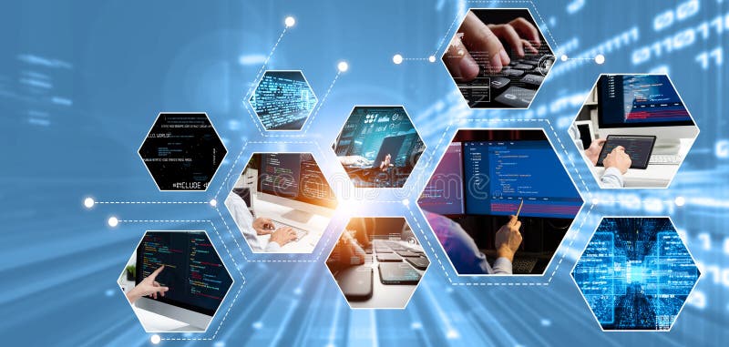 Computer Programming Coding And Ai Artificial Intelligence Nlp Data Development Stock Image