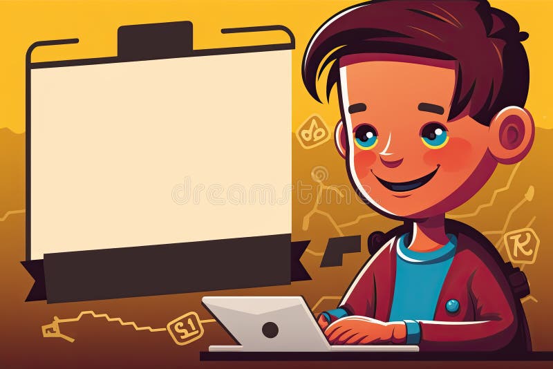 Computer Classes Landing Page Template. Senior Grey Haired Male ...