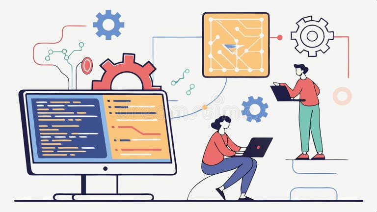 Computer Programming, Coding, Software Development, Technology, it, Vector Design, Generative AI ...