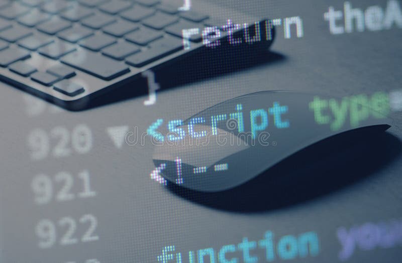 Computer and Programming Concept with the Image of Keyboard and Mouse ...