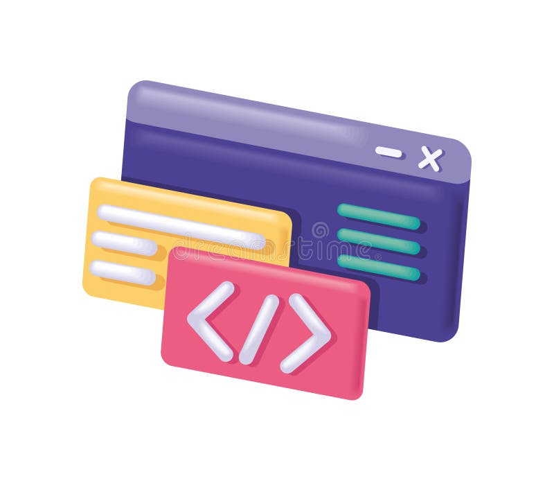 Computer Programming Or Developing Software Stock Vector Illustration Of Developing Program