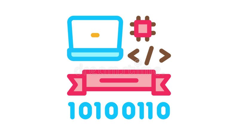 Computer Programming Graduation Icon Animation Stock Footage - Video of ...