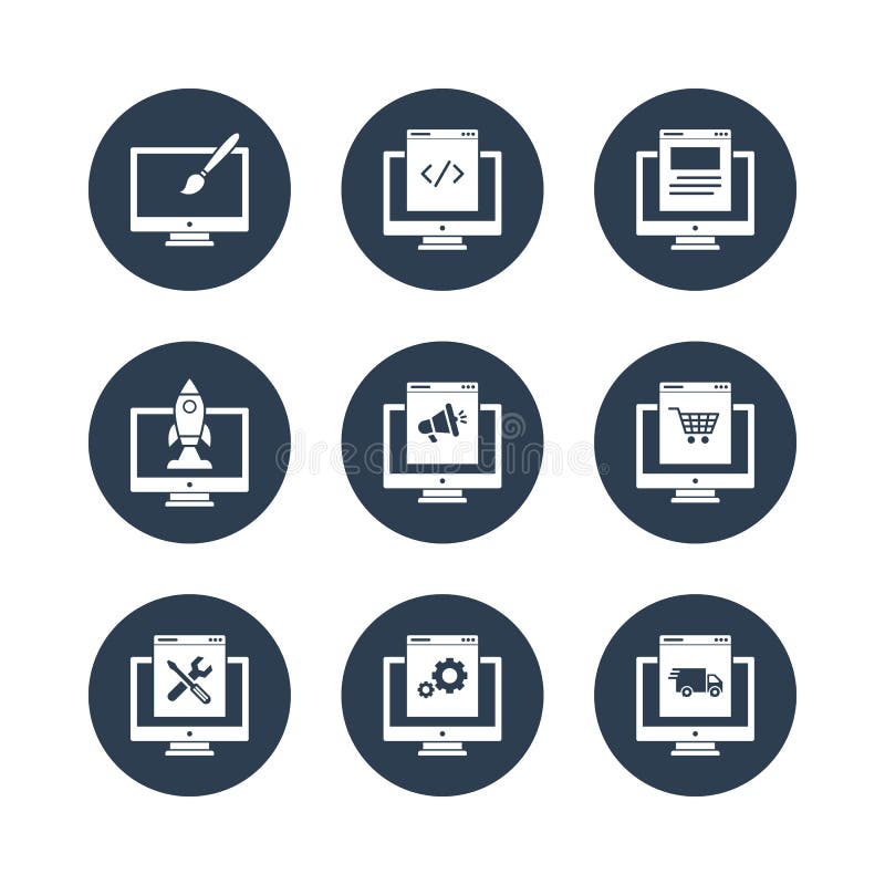 Programming Line Icons Circle Stock Illustrations – 342 Programming Line Icons Circle Stock ...