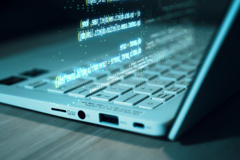 Computer Programming on Laptop, Source Code Shows on Laptop Stock Image ... Computer Programming on Laptop, Source Code Shows on Laptop Stock Image ...
