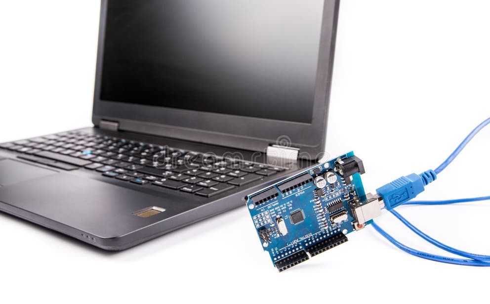 Computer Programming Microelectronics Stock Photo - Image of cable ...