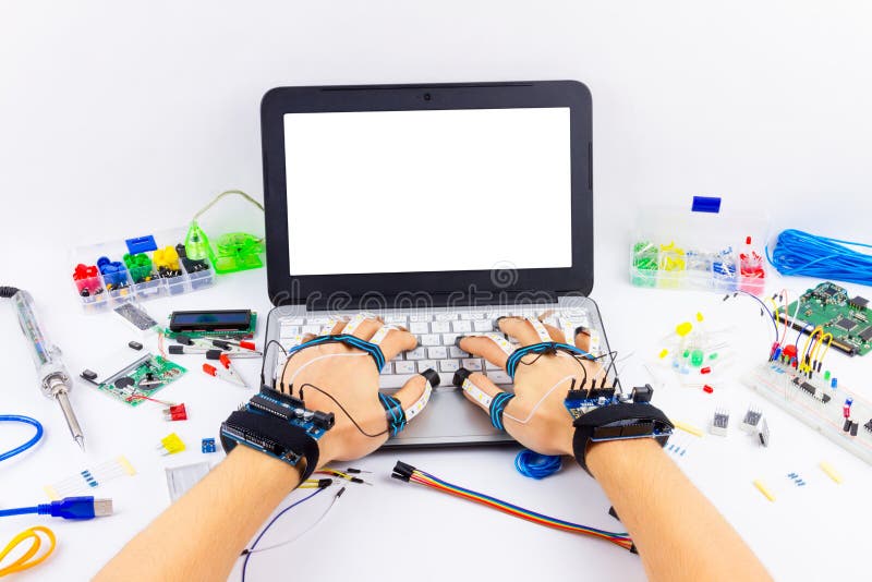 Computer Programming Microelectronics Stock Photo - Image of microchip ...