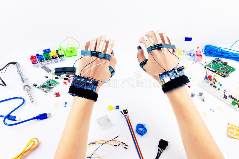 Computer Programming Microelectronics Stock Image - Image of hands ...