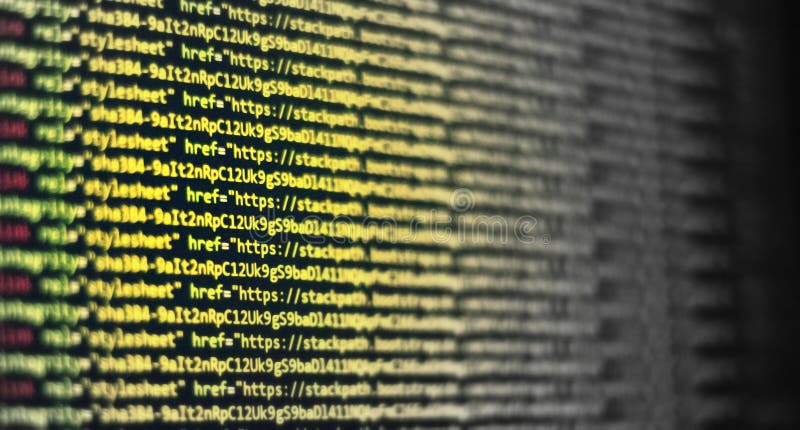 Code Html Php Web Programming Source Code Abstract Code Backgroundcomputer Code Html Stock