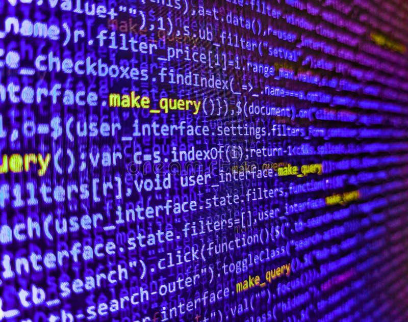 Developer Working On Program Codes In Office Database Bits Access Stream Visualisation