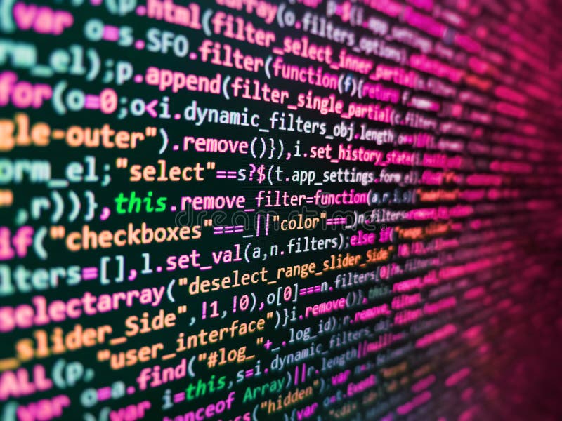 Programming Source Code stock image. Image of internet - 295203
