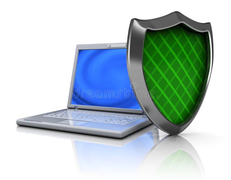 Computer protection stock illustration. Illustration of screen - 15316236