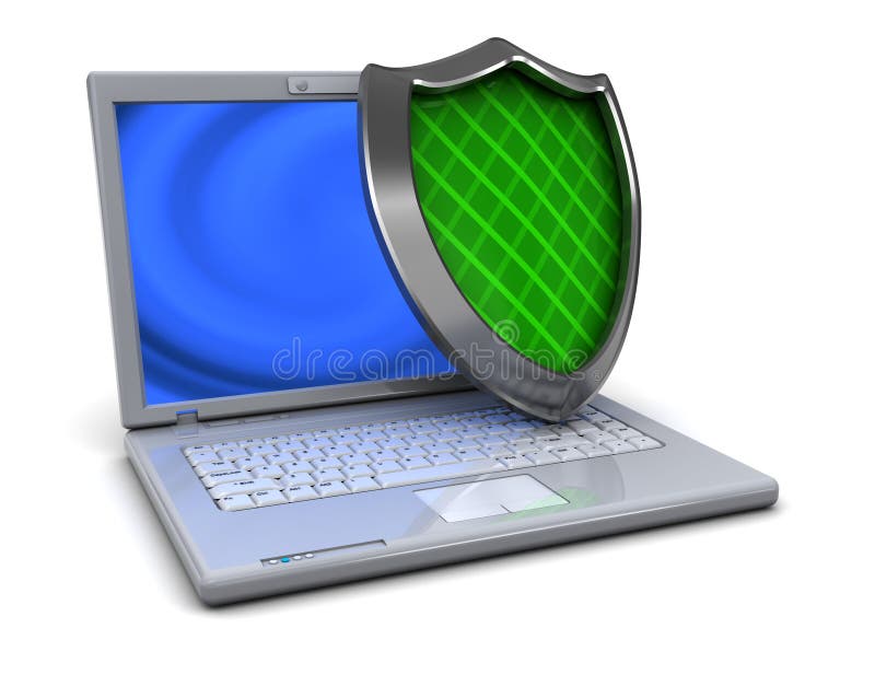 Computer protection stock illustration. Illustration of screen - 15316236