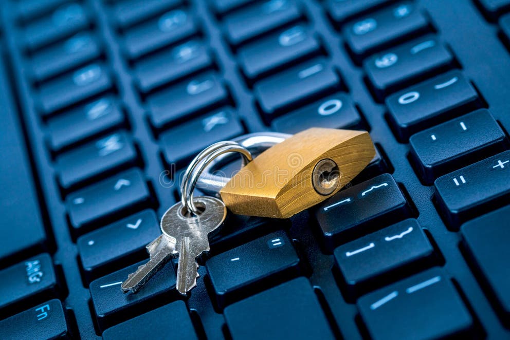 Computer Protection Concept Stock Photo - Image of digital, locked ...