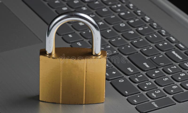 Lock stock image. Image of system, secure, laptop, concept - 168384845