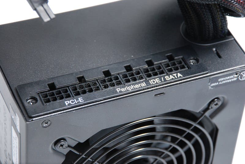 Computer PSU connectors stock image. Image of power, cooling - 10936797