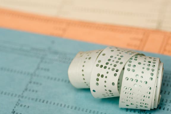 Computer punched tape stock photo. Image of tape, punched - 10544536