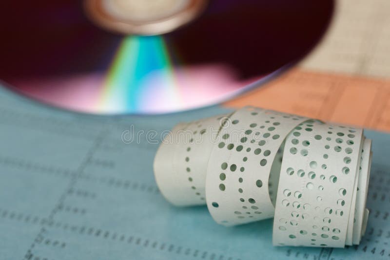 Computer punched tape stock photo. Image of tape, punched - 10544536