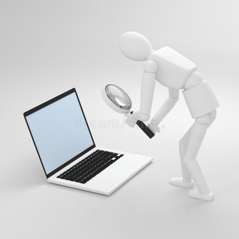 Computer puppet stock illustration. Illustration of touchpad - 59689248