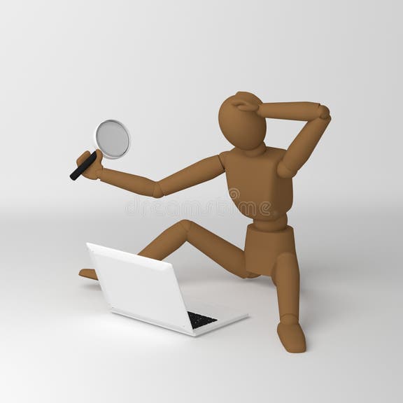 Computer puppet stock illustration. Illustration of life - 59847344