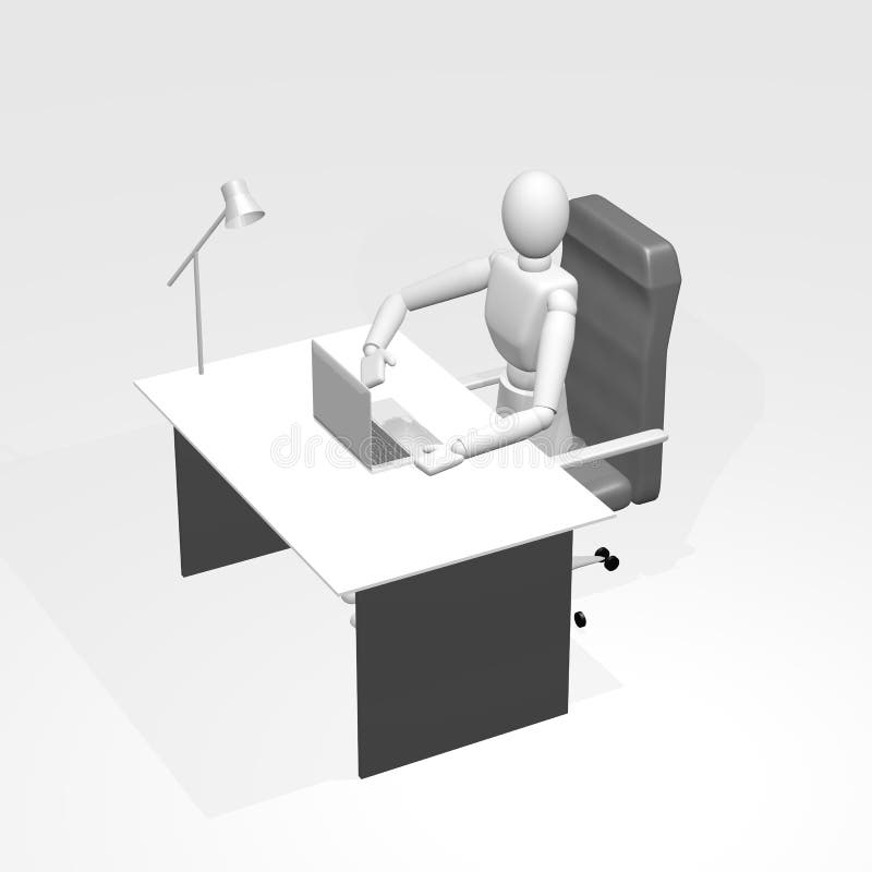 Computer puppet stock illustration. Illustration of laptop - 59847344