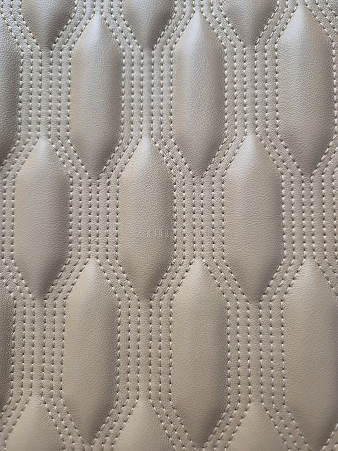 Computer Quilting on Leatherite with Details Stock Image - Image of ...