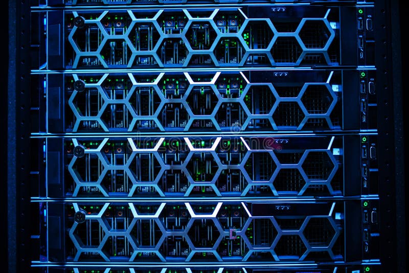 Computer rack server stock image. Image of closeup, mainframe - 246607977