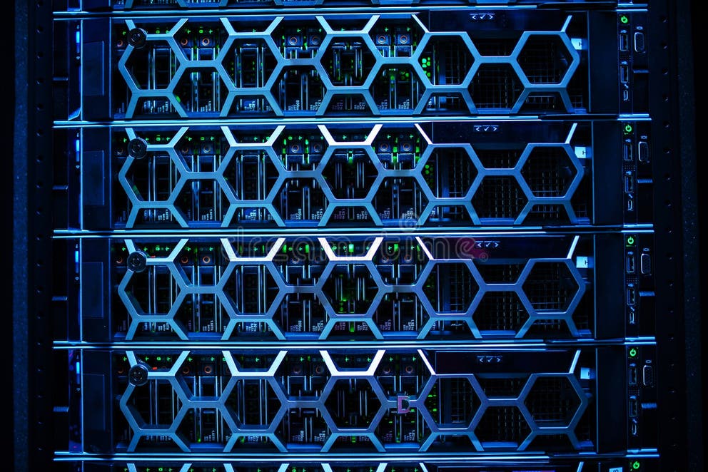 Computer rack server stock image. Image of closeup, mainframe - 246607977