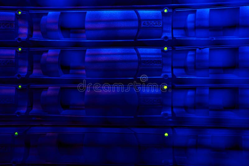 Computer Racks with Storage Information in Data Center Stock Image ...