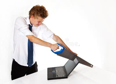 Computer rage stock image. Image of angered, damaging - 16109719
