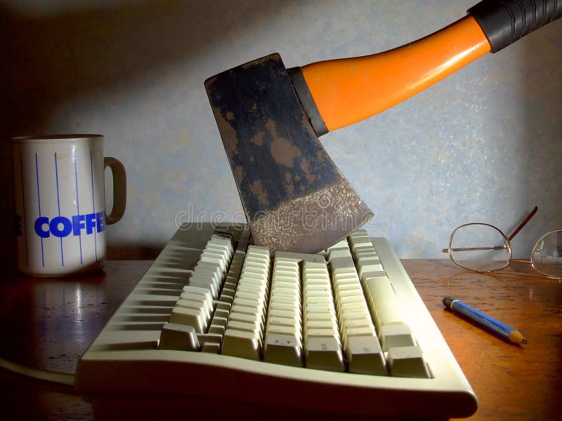 Computer Rage stock image. Image of laptop, negativity - 19636039