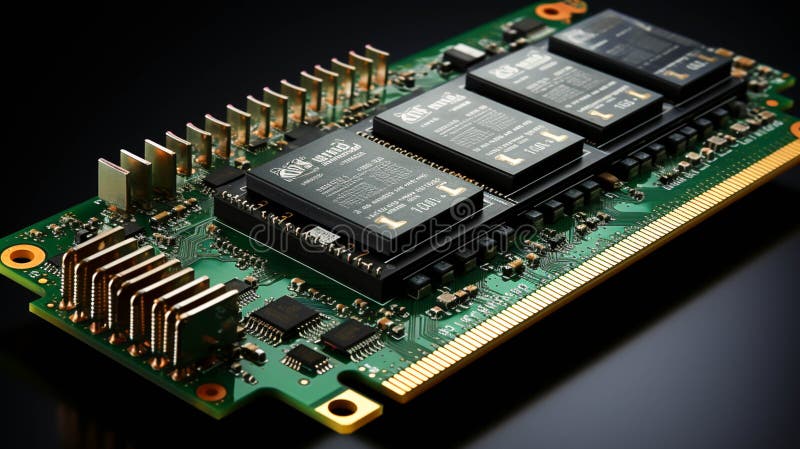 Computer RAM (Desktop) Isolated on White Stock Illustration ...