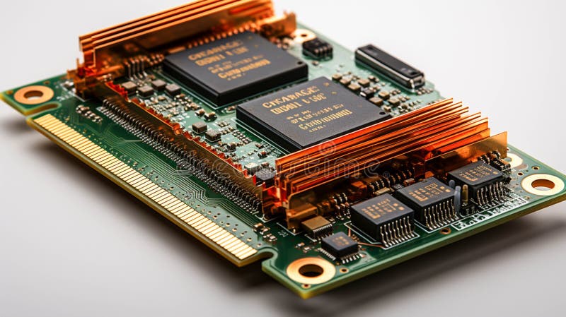 Computer RAM (Desktop) Isolated on White Stock Illustration ...